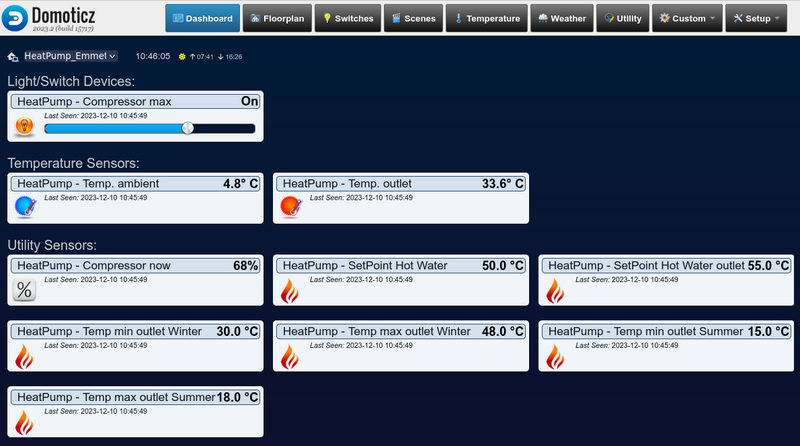 GitHub - CreasolTech/domoticz-emmeti-mirai: EMMETI Mirai heat pump ...